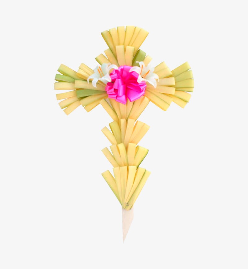 Buy 24" Palm Cross Decorated for Palm Sunday - Palm Distributors